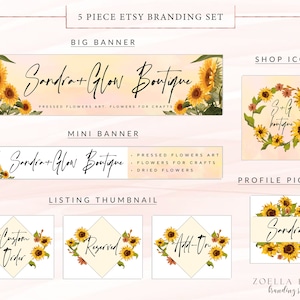 Etsy Banner, Etsy Cover Photo, Etsy Branding Kit, Etsy Template ...