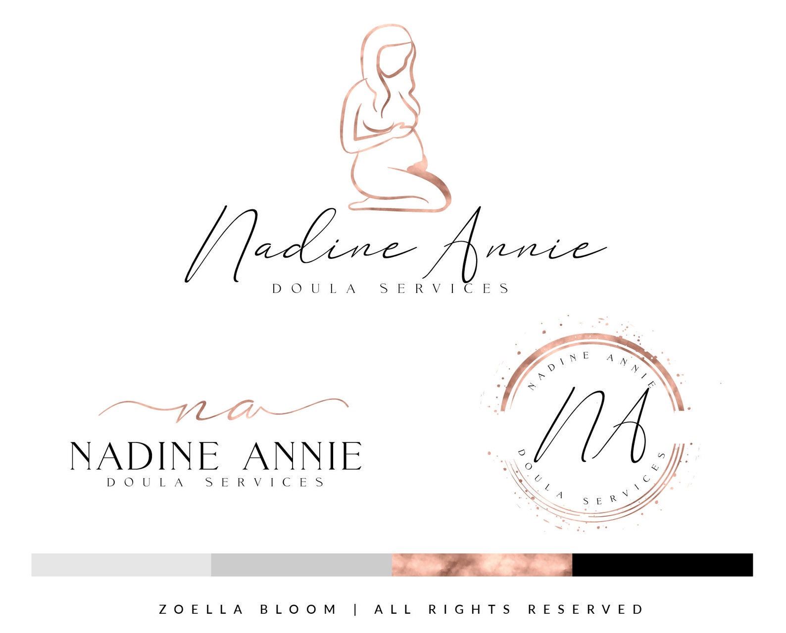 Doula Logo Design Calligraphy Feminine Branding Kit - Etsy
