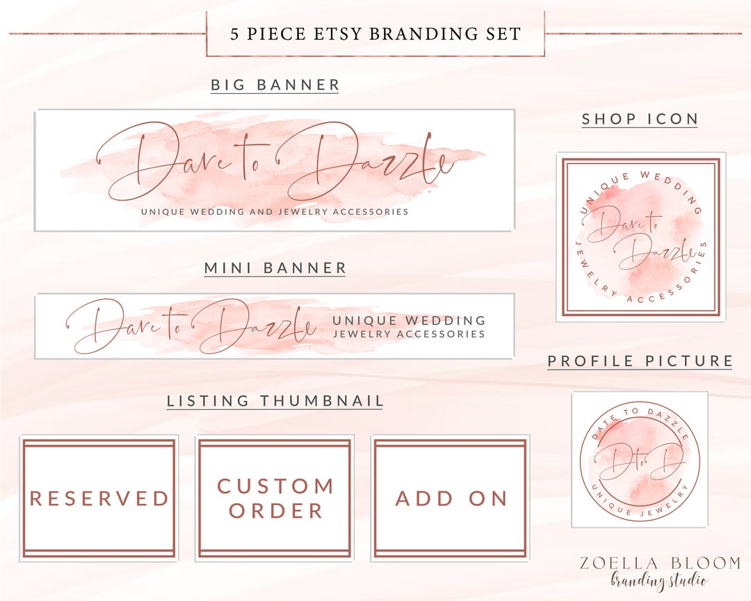 Etsy Banner, Etsy Cover Photo, Etsy Branding Kit, Etsy Template ...