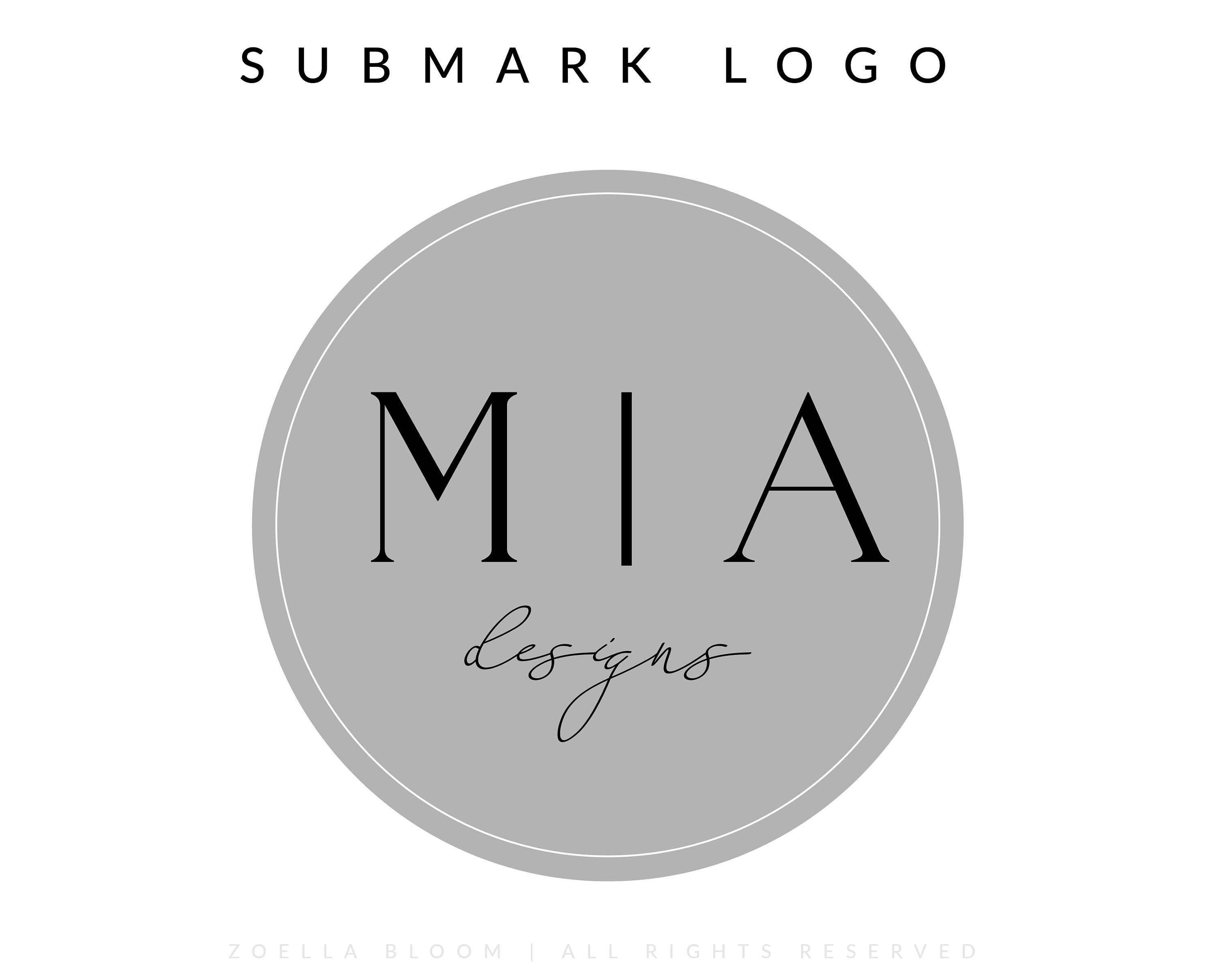 Watermark Modern Logo Logo Design Branding Kit Branding | Etsy