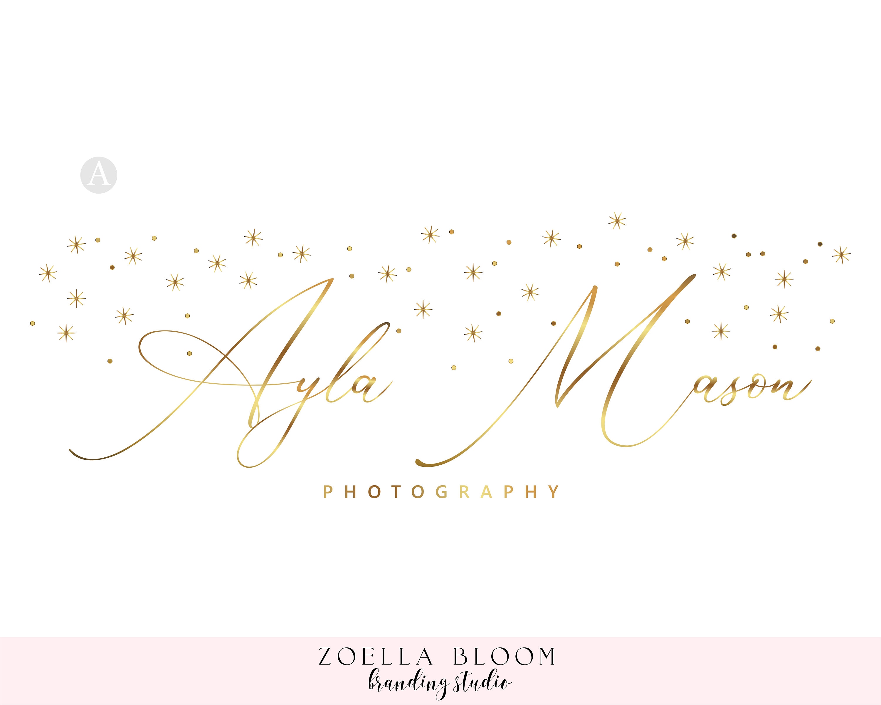 Gold Photography Watermark Logo Design, Calligraphy, Website Signature ...
