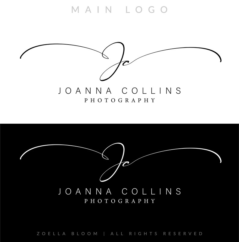 Watermark Logo, Premade Signature Logo, Initials Logo, Photography Logo ...