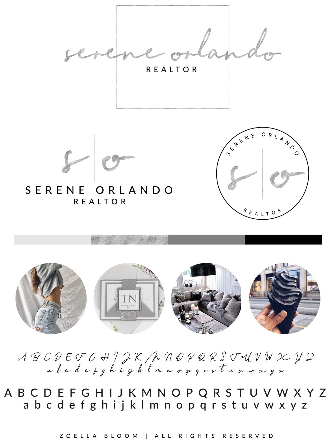 Virtual Assistant Logo, Branding Premade Package, Modern Logo, Floral ...