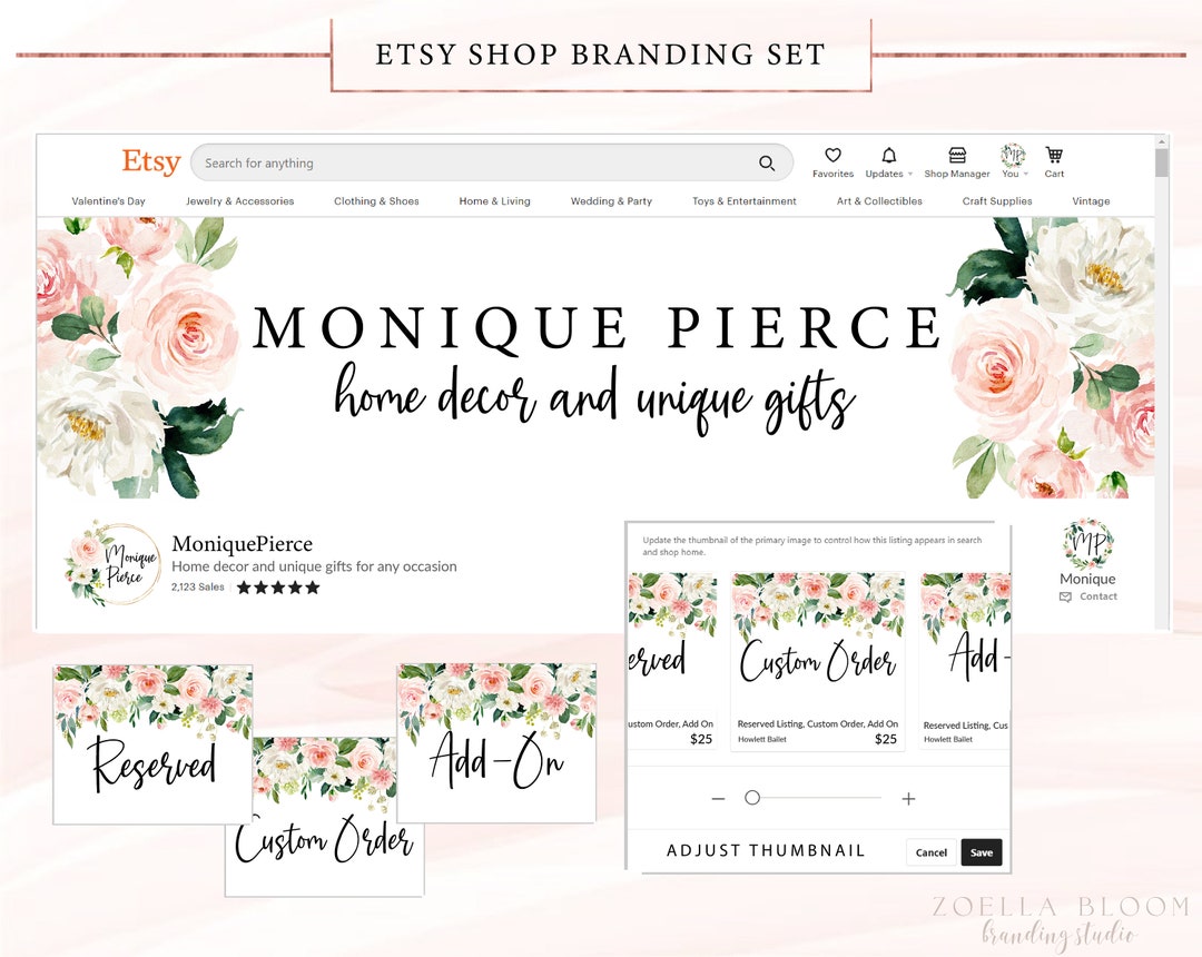 Etsy Banner, Etsy Cover Photo, Etsy Branding Kit, Etsy Template ...