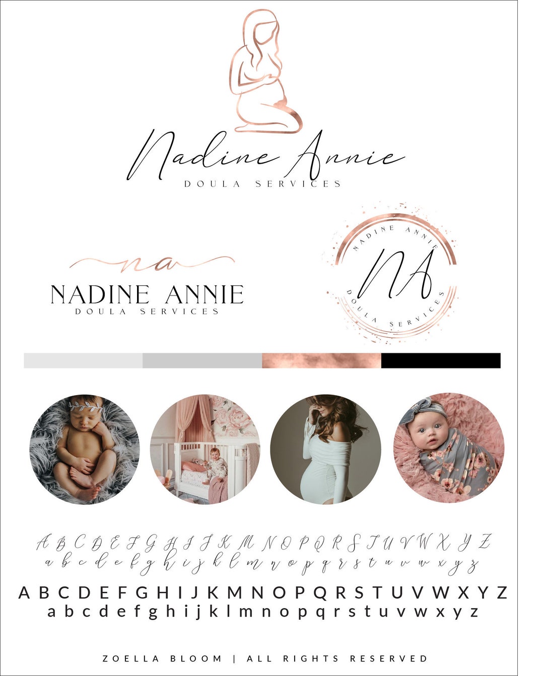 Doula Logo Design, Calligraphy, Feminine, Branding Kit, , Birth Doula ...
