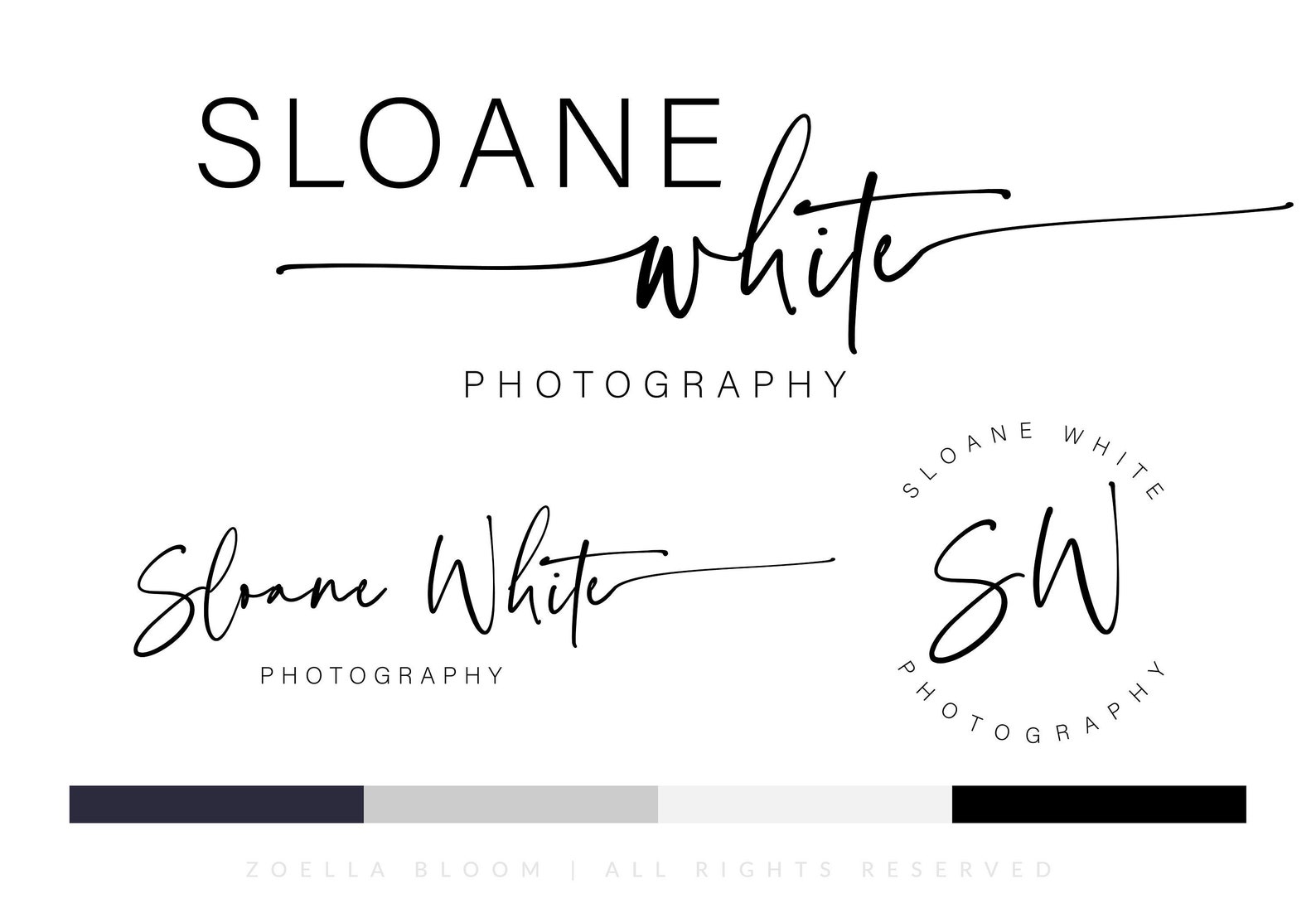Logo en filigrane Logo de photographie Calligraphie Noir - Etsy France