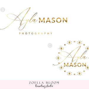 Gold Photography Watermark Logo Design, Calligraphy, Website Signature ...