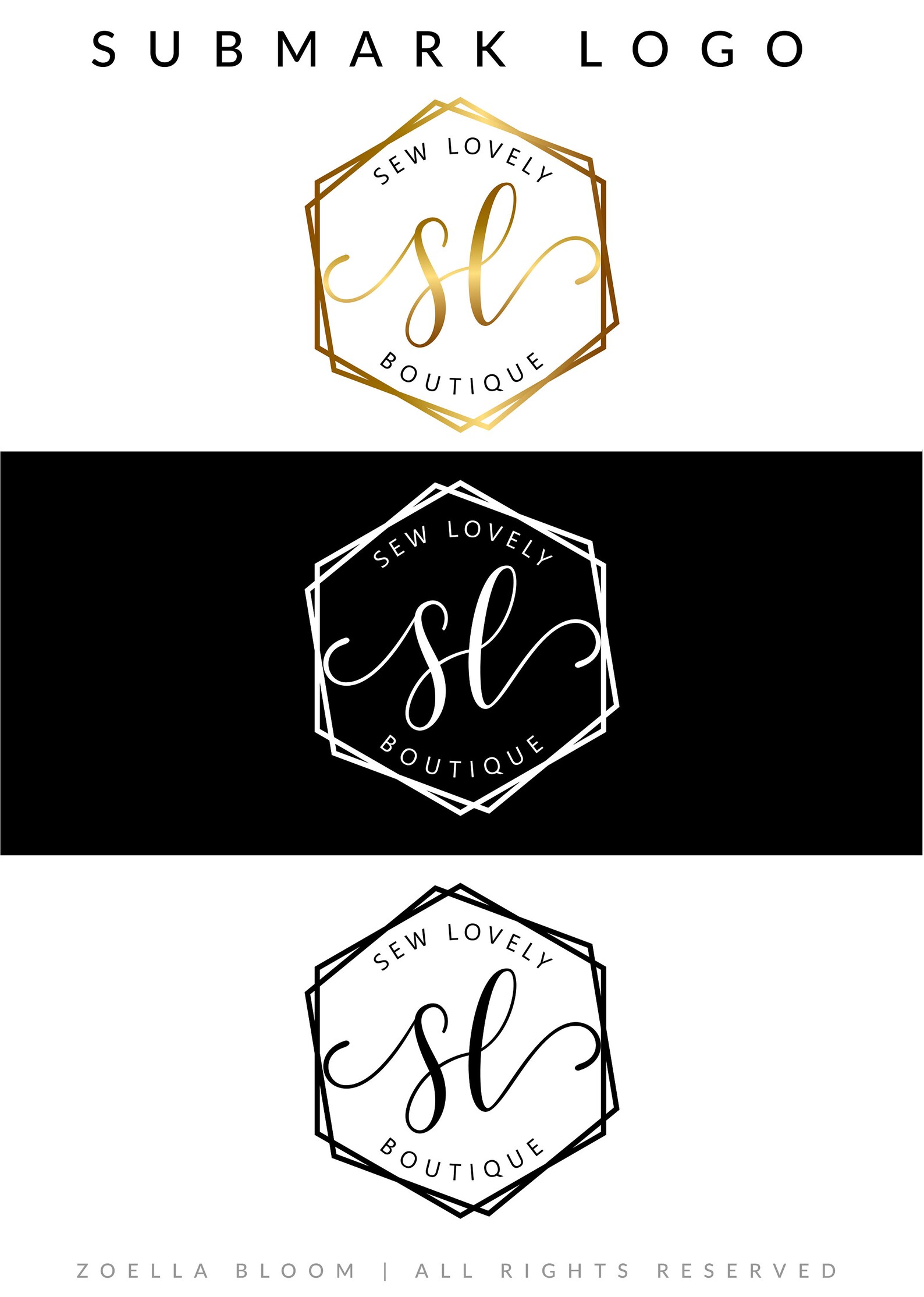 Gold Logos Branding Kit Watermark Business Packages Website - Etsy