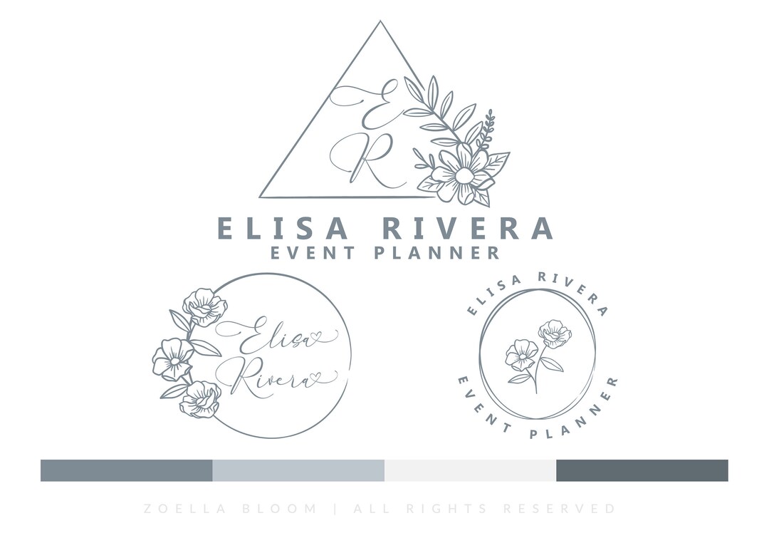 Event Planner Branding Kit, Boutique Logo Design, Calligraphy ,website ...