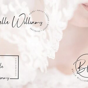 Premade Feminine Logo Design With Watermark, Branding Kit, Calligraphy ...