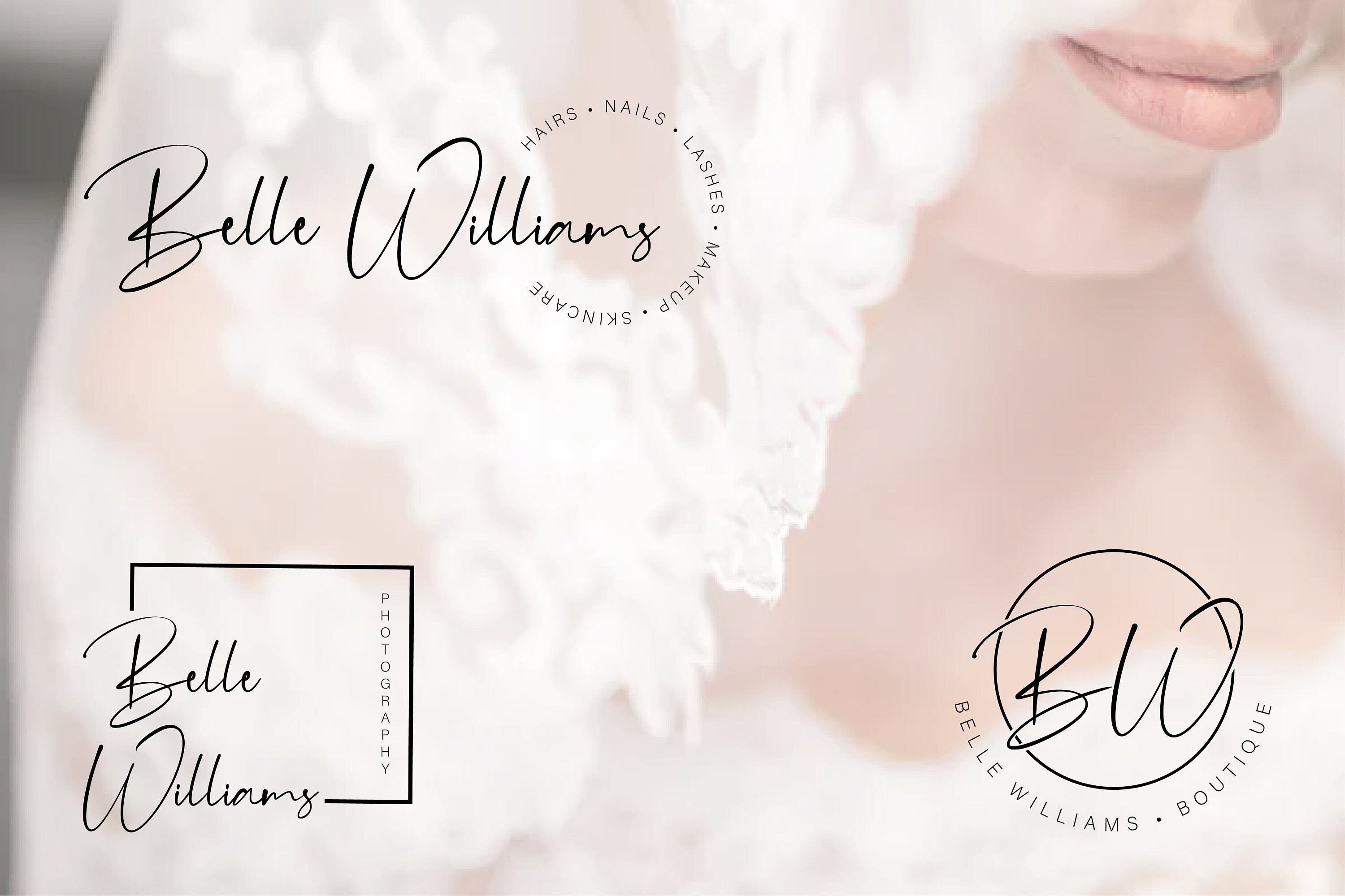 Premade Feminine Logo Design With Watermark Branding Kit | Etsy