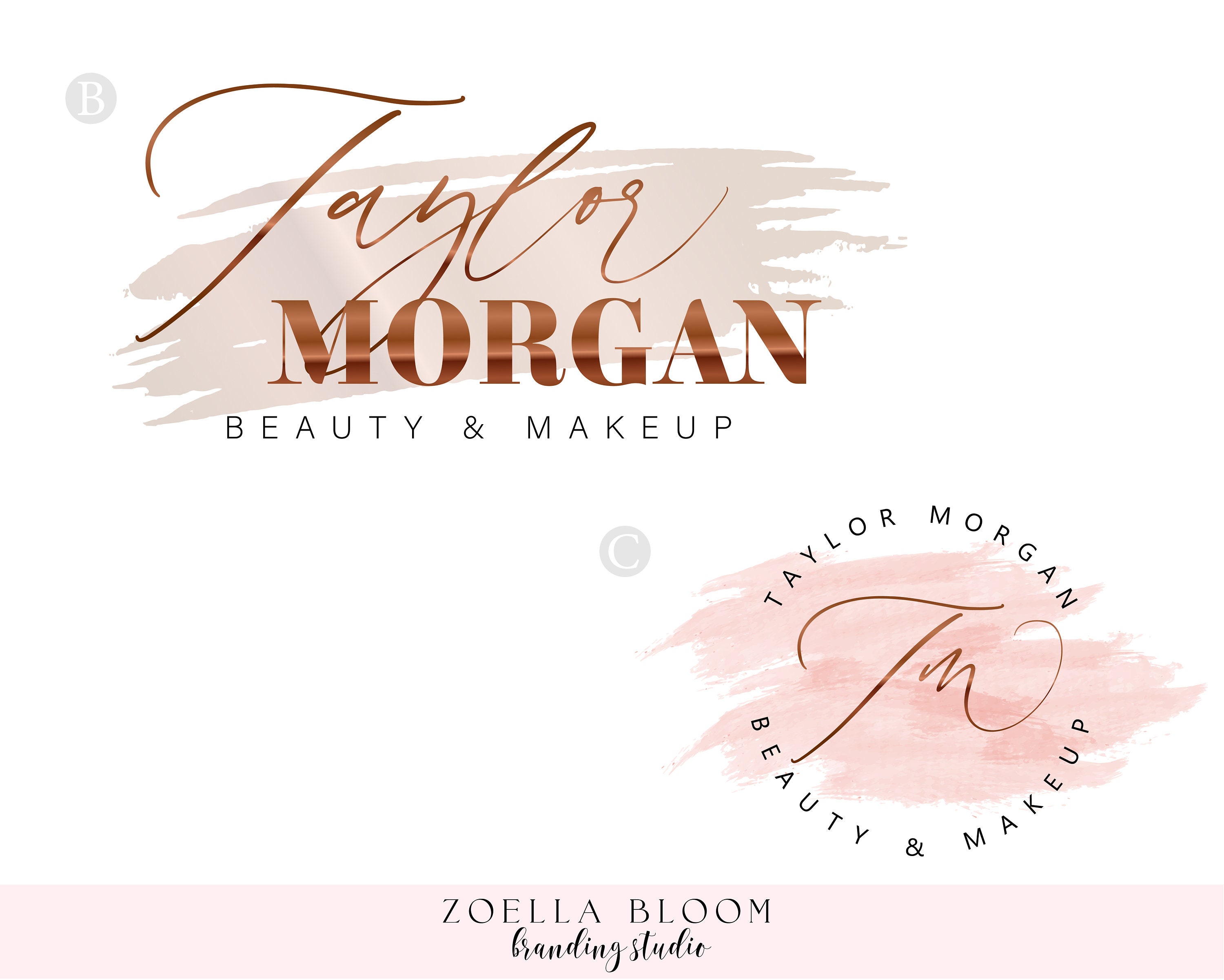 Beauty and Makeup Logo Design Calligraphy Premade Branding | Etsy