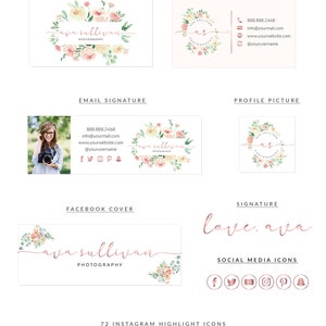 Watermark Flower Logo Elegant Logo Branch Logo Website Photography ...