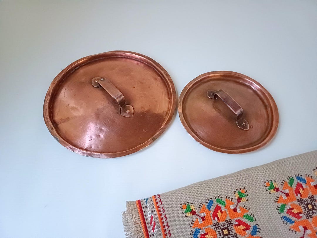 2 Copper Lids, Swedish Pan Lid, Copper Pot Lid, Sale - Etsy