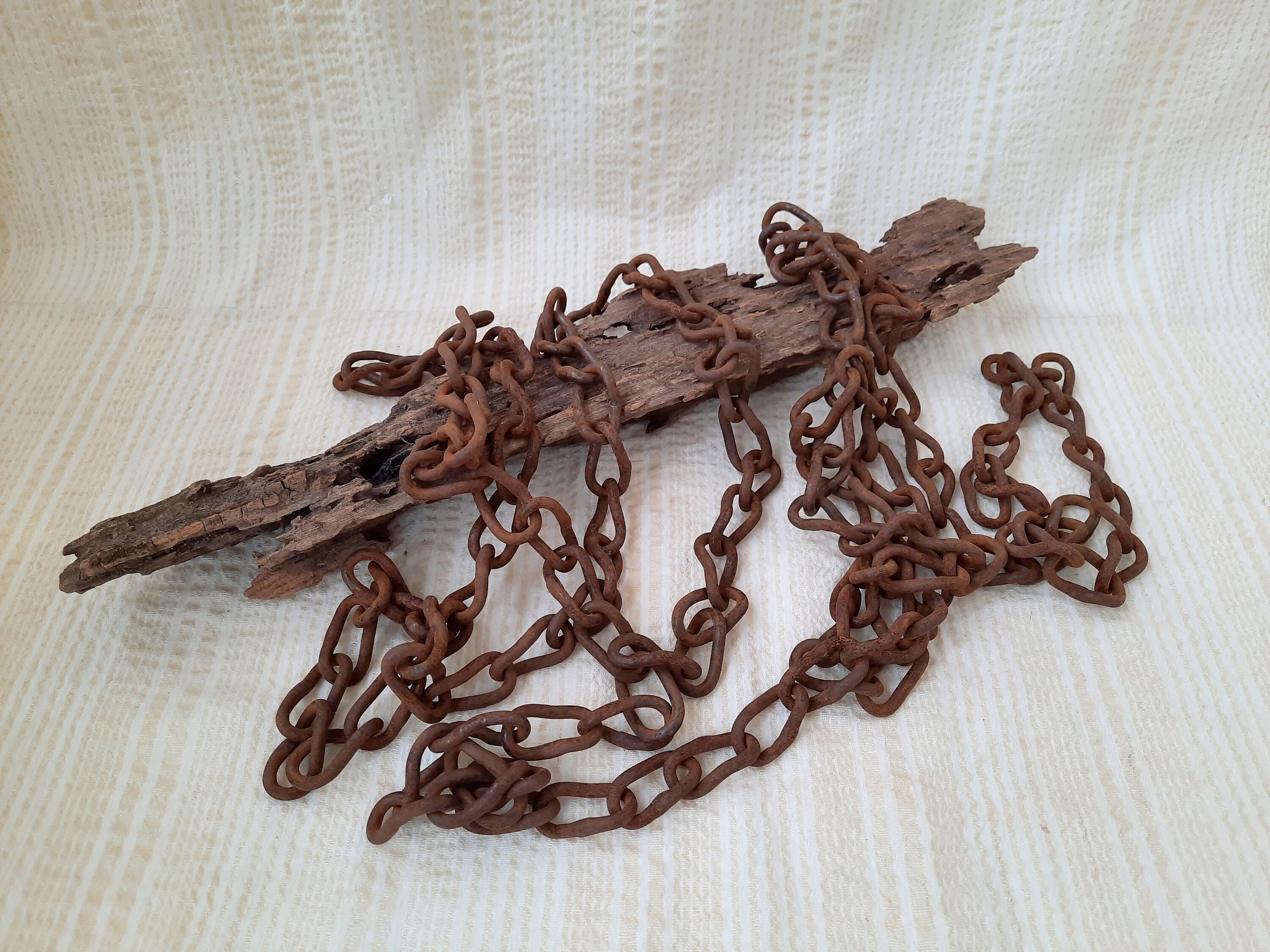 Long Hand Forged Chain 1417 Antique Rusty Chain | Etsy UK