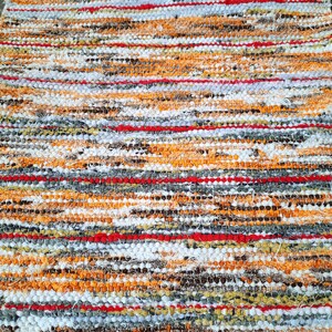 Scandinavian Hand Woven Rag Rug, Vintage Floor Runner, Handmade Rug ...