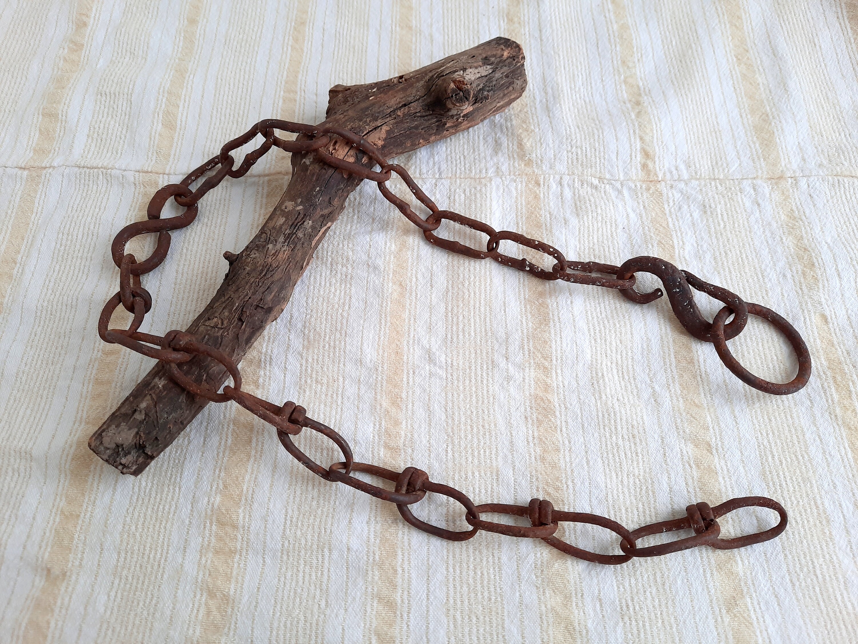 Antique Handmade Metal Chain, Hand Forged Chain, Free Delivery - Etsy