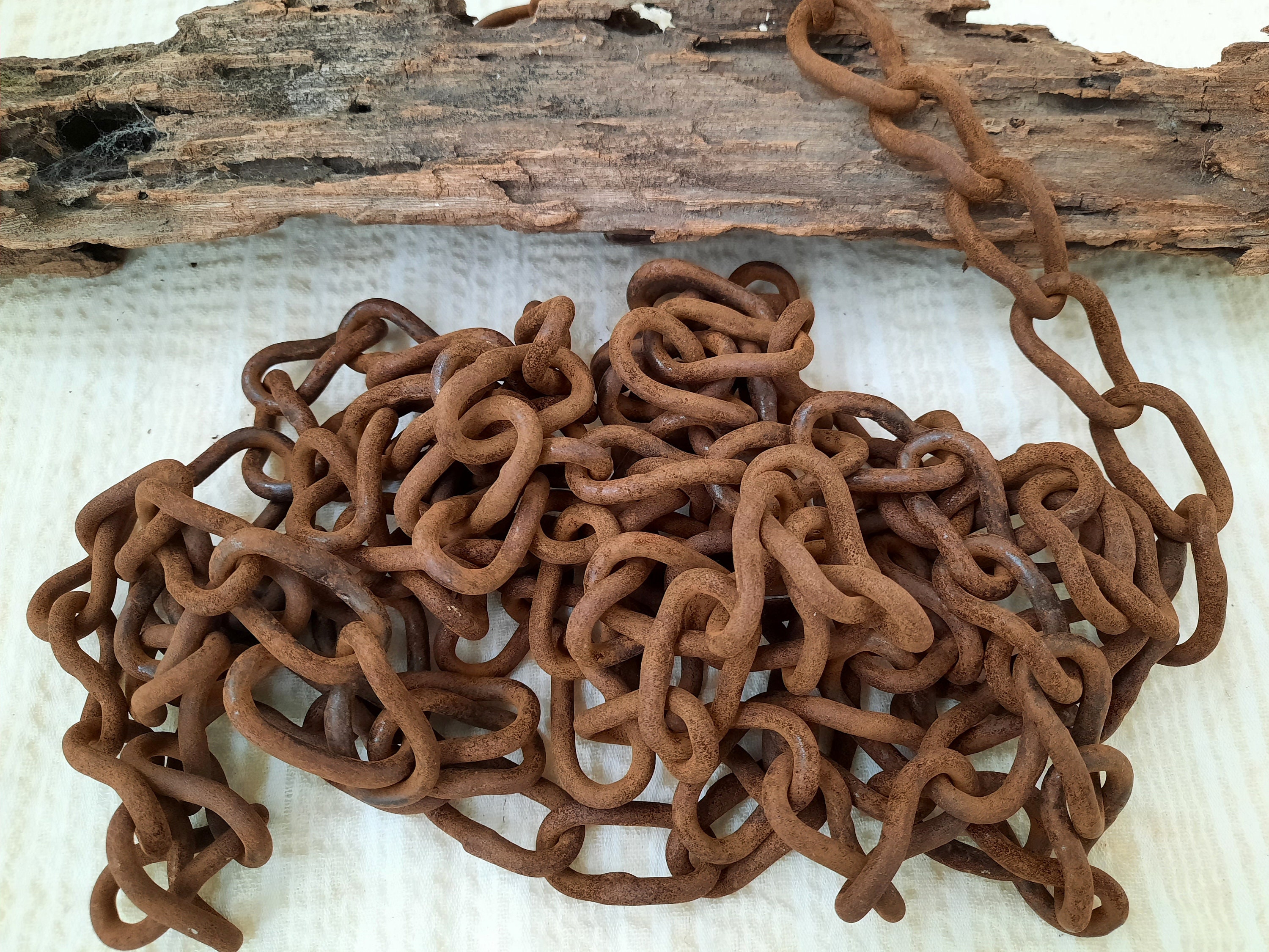 Long Hand Forged Chain 1417 Antique Rusty Chain | Etsy UK