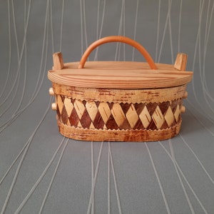 Vintage Birch Bark Box, Handmade Wooden Box - Etsy