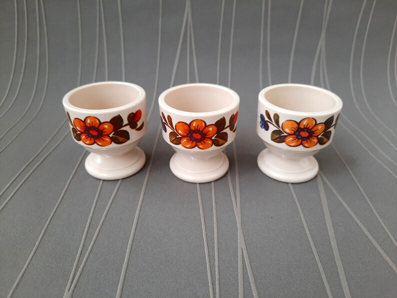 3 Vintage Plastic Egg Cups, Emsa West Germany - Etsy