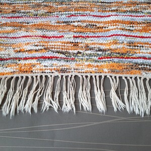 Scandinavian Hand Woven Rag Rug, Vintage Floor Runner, Handmade Rug ...
