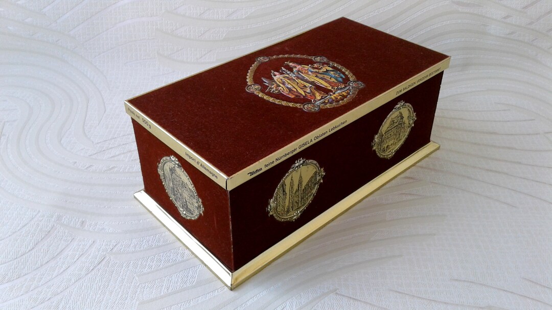 Vintage Tin Box, Storage Box, Velvet Box, Decorative Metal Box - Etsy