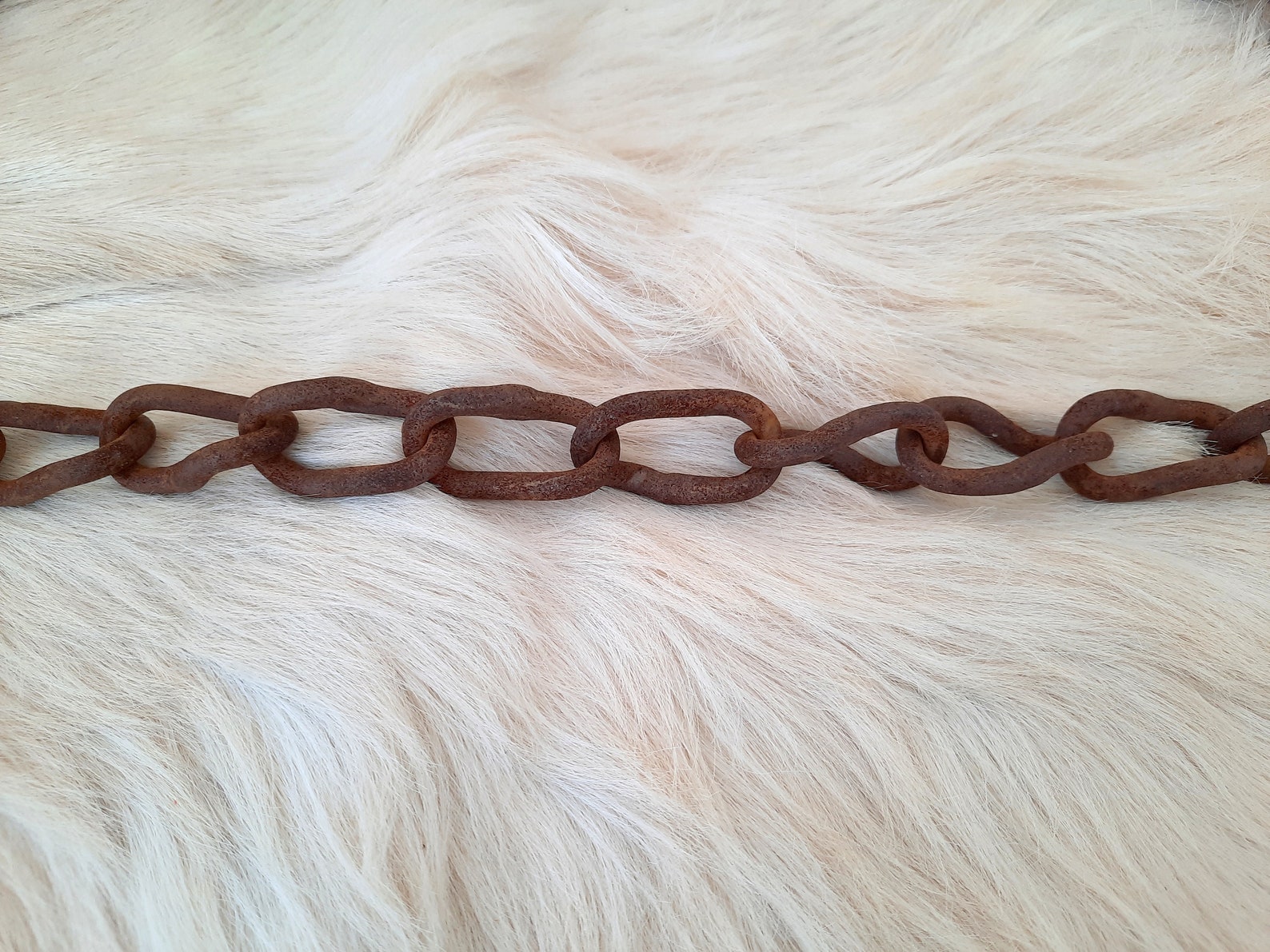 Antique Long Rusty Chain 1417 Vintage Hand Forged | Etsy