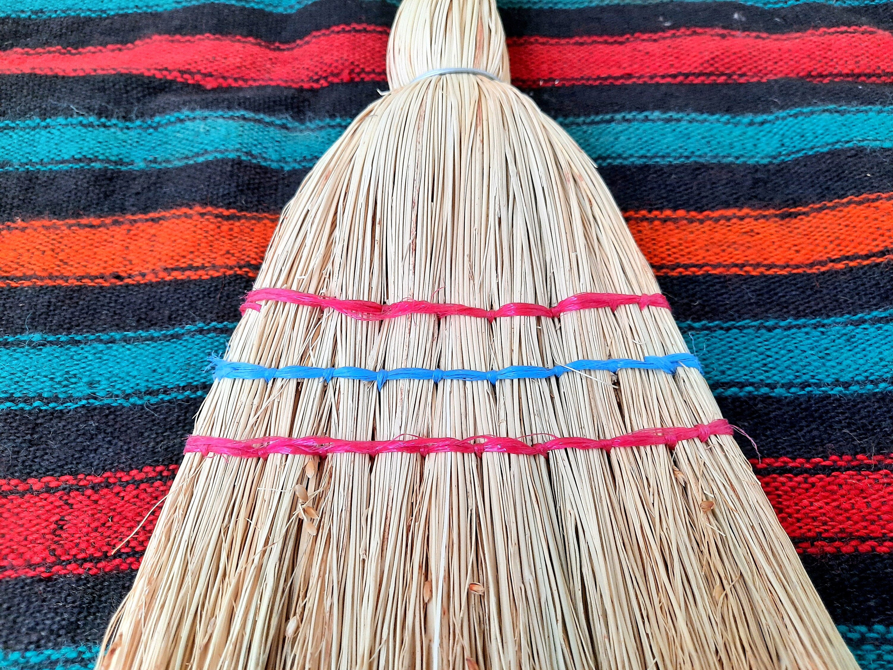 Whisk Broom Vintage Straw Broom Primitive Hand Crafted | Etsy