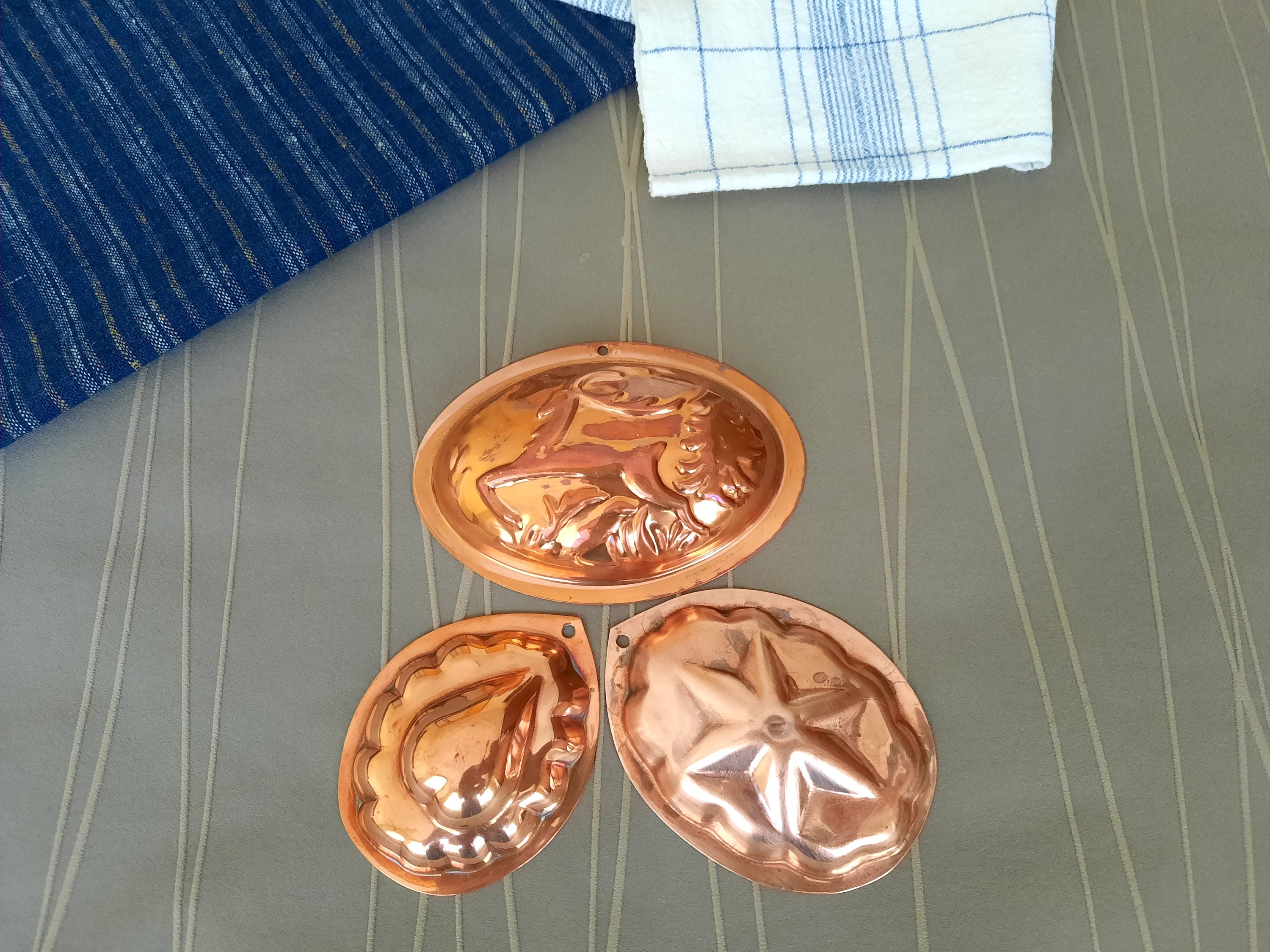 3 Vintage Small Copper Molds - Etsy