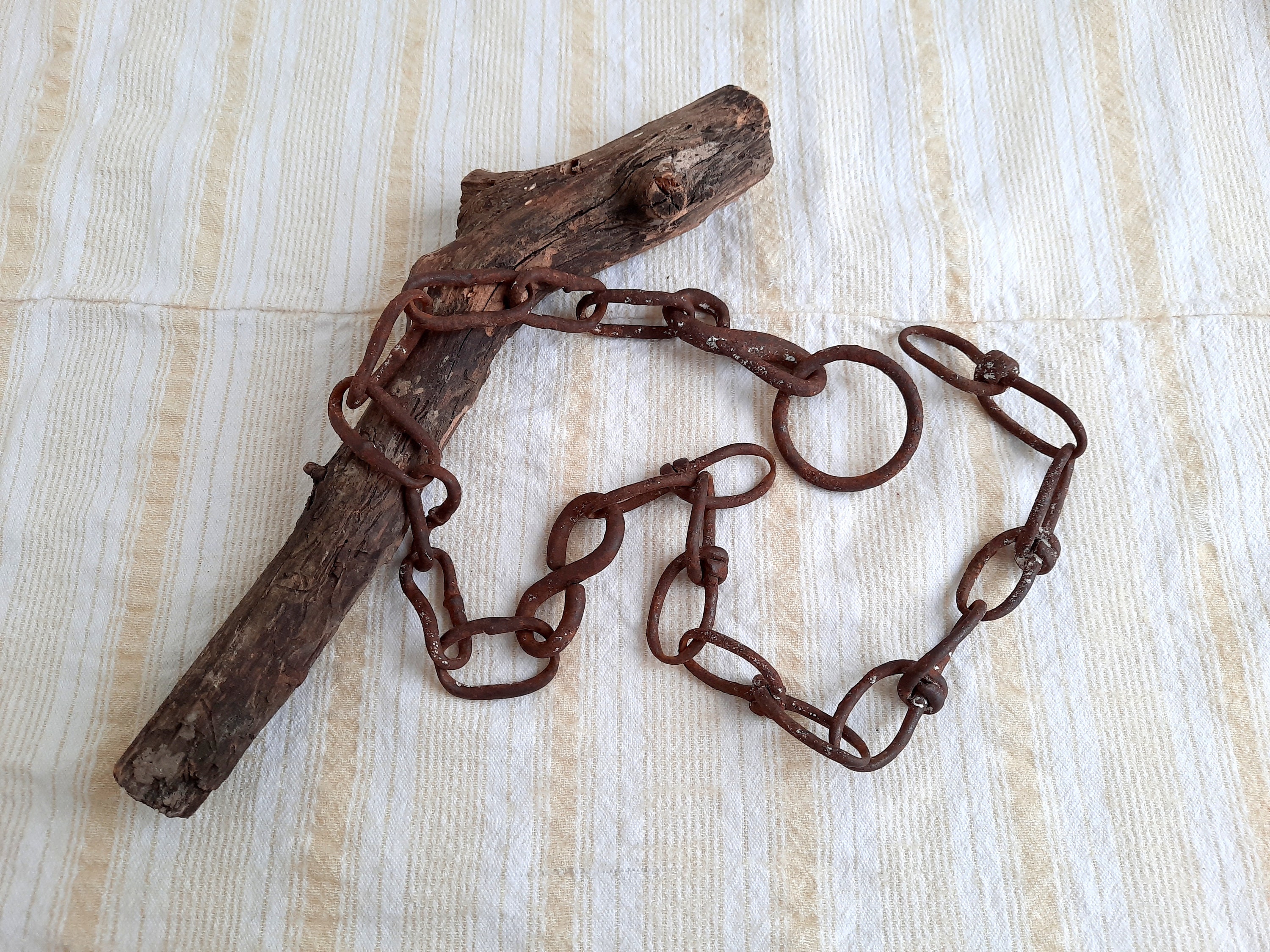 Antique Handmade Metal Chain, Hand Forged Chain, Free Delivery - Etsy