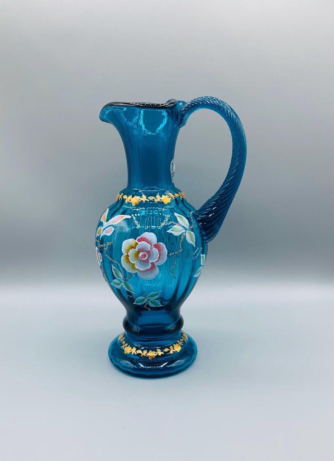 FENTON - Turquoise Blue Pitcher/ewer - New Century Collection ...