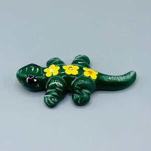 Hecho En Mexico Pottery - Green Gecko Lizard Mexican Folk Art ...
