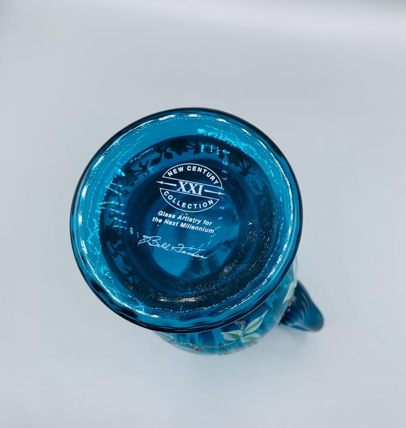 FENTON - Turquoise Blue Pitcher/ewer - New Century Collection ...
