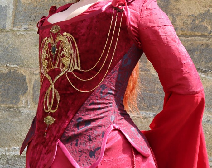 Rhaenyra Targaryen, House of Dragons Inspired Corset, Dragon Embroidery ...