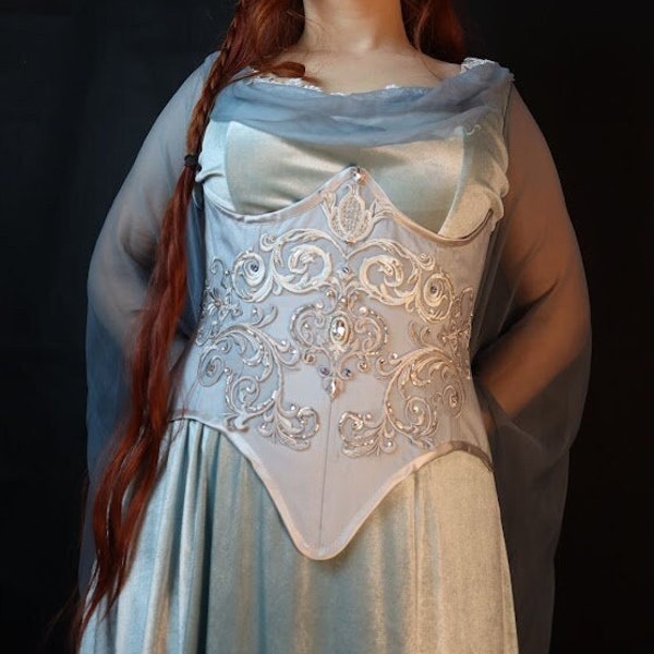 Silver Corset - Etsy