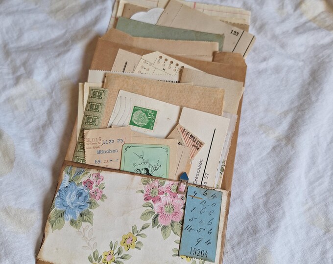 Small Vintage Ephemera Paper Pack, Junk Journal Paper, Junk Journal ...