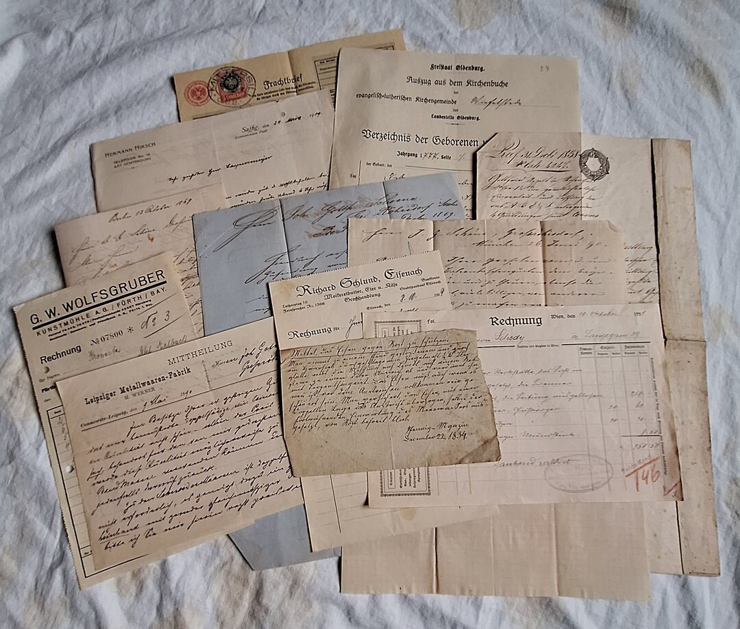 Antique Receipts, Handwritten, Invoices, Waybills, Junk Journal Paper ...
