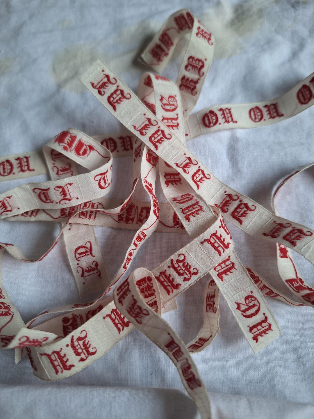 Antique Laundry Marks, Laundry Ribbons, Laundry Label, 1930s, Junk ...