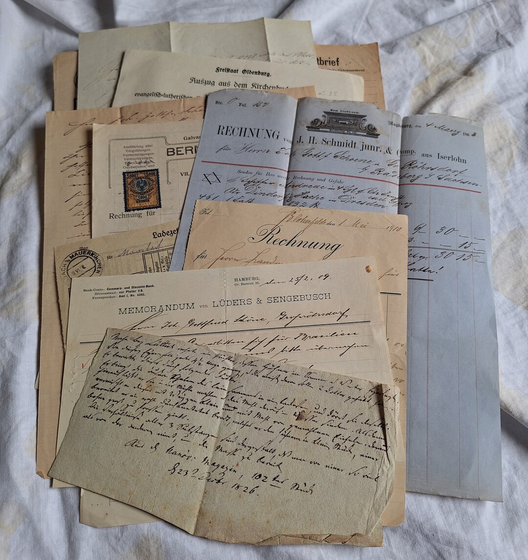 Antique Receipts, Handwritten, Invoices, Waybills, Junk Journal Paper ...