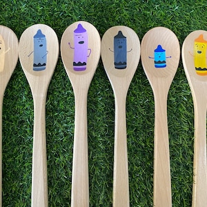 The Day the Crayons Quit Story Spoons - Etsy
