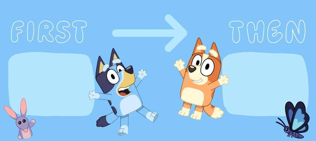 Bluey-themed First-then Board - Etsy