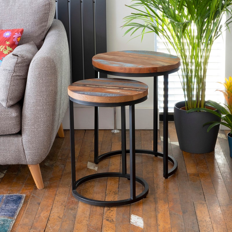 Round Metal Nesting Tables - Etsy UK
