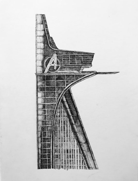 Stark Tower Print | Etsy