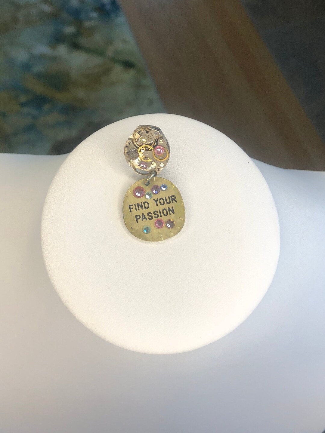 Steampunk Watch Movement Pin: "find Your Passion" Charm & Multicolor ...