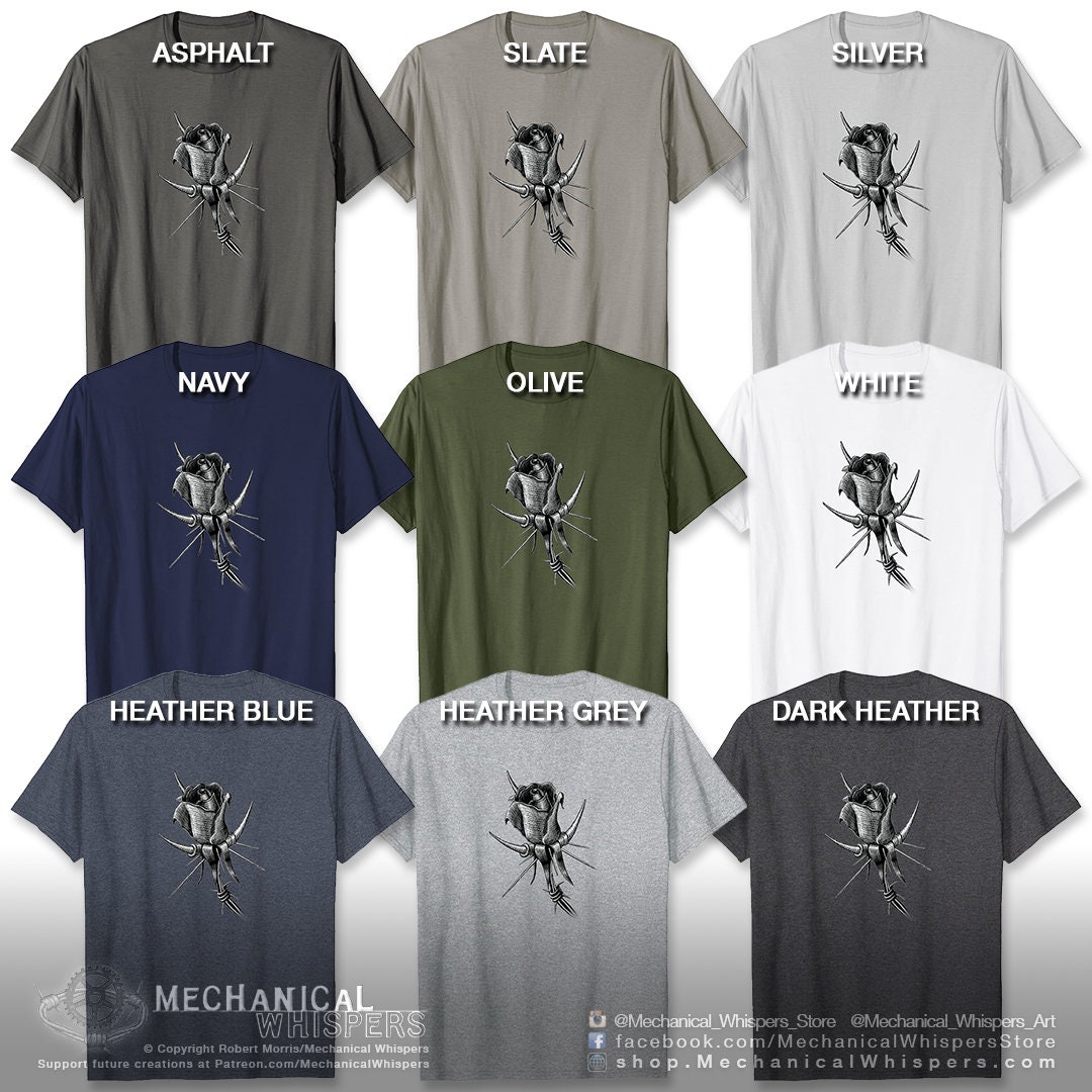 Rose Thorn Barb Wire T-shirt rose Barb Wire Thorn Goth Halloween Art ...