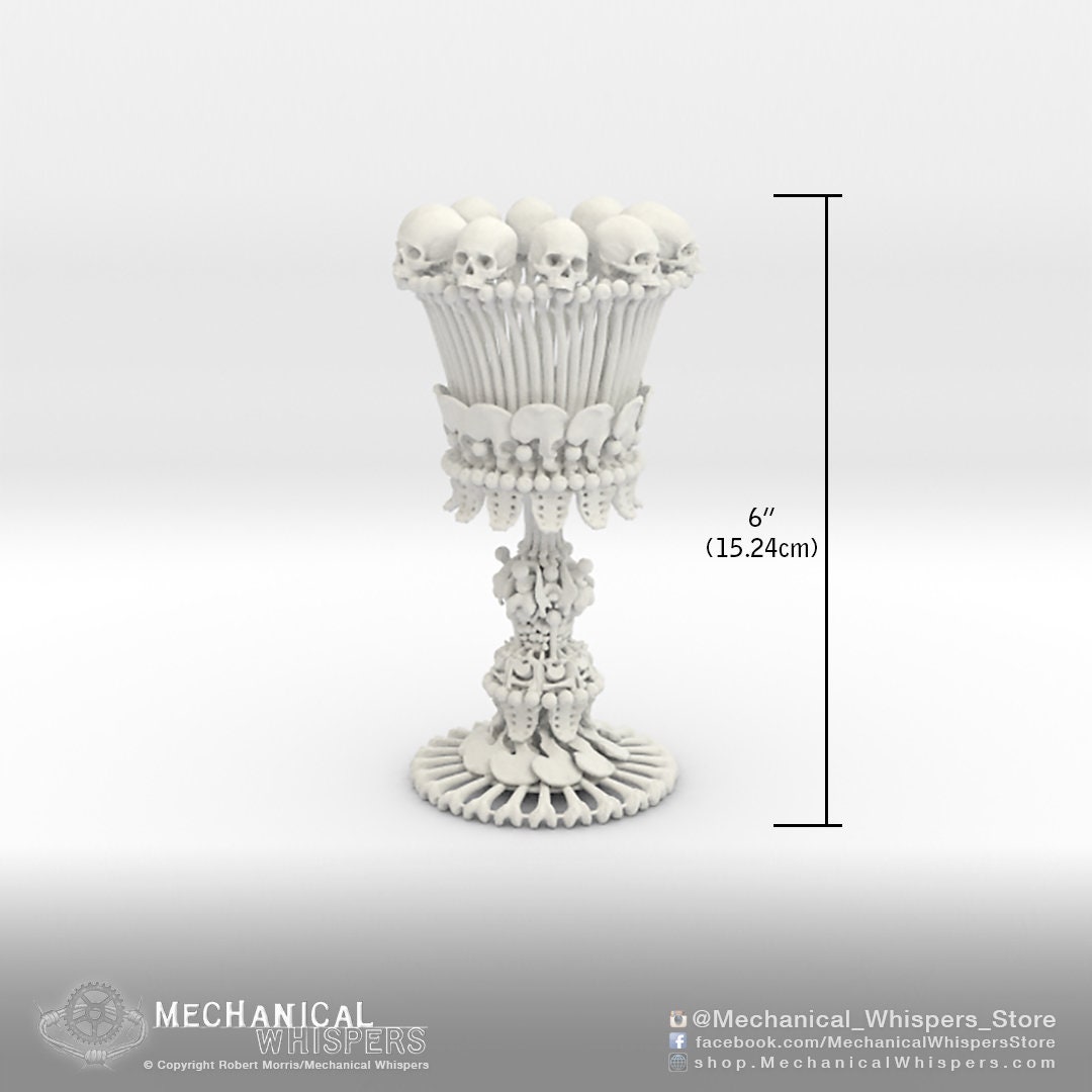 Sedlec Ossuary Bone Chalice Sculpture, Bone Sculpture, 3D Printed Art ...