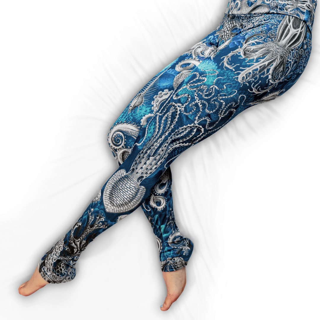 Octopus Squid Kraken Tentacle Yoga Leggings for Women (mermaid Octopus ...