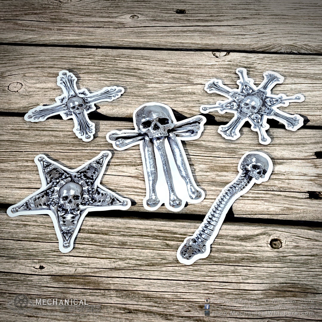 Skull and Bone Vinyl Stickers and Sticker Pack 02 (memento Mori ...