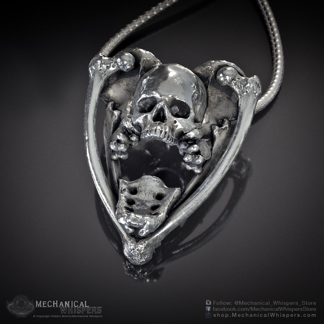 Skull Planchette Pendant, Hand Polished talking Spirit Ghost Board ...
