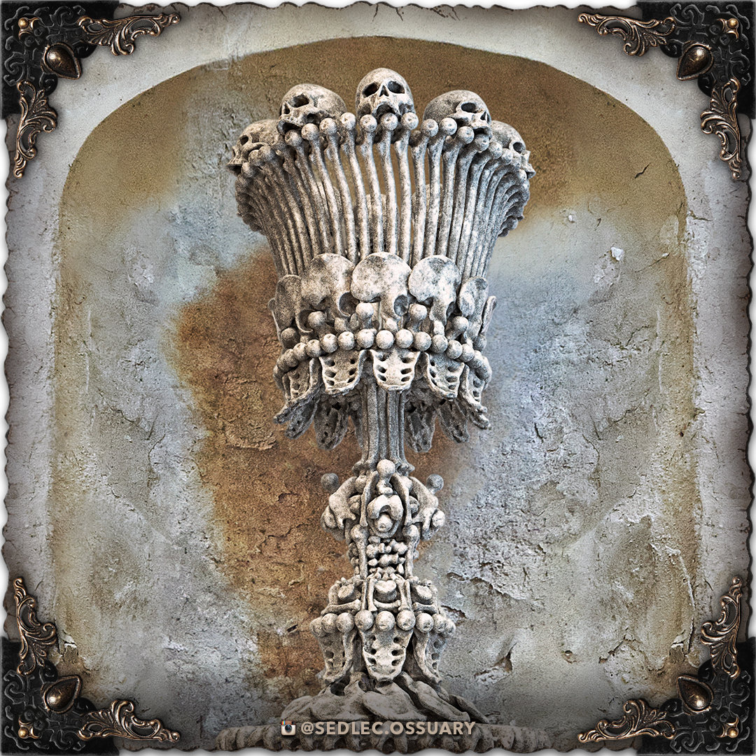 Sedlec Ossuary Bone Chalice Sculpture Bone Sculpture 3D - Etsy